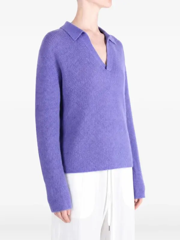 Auralee V-neck Knit Top