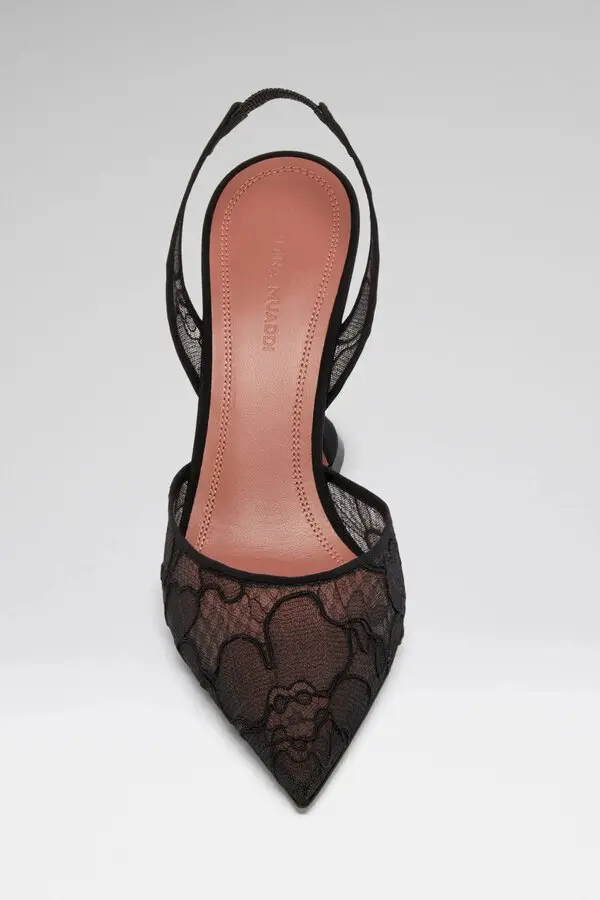 Amina Muaddi Lace High-heeled Sandals