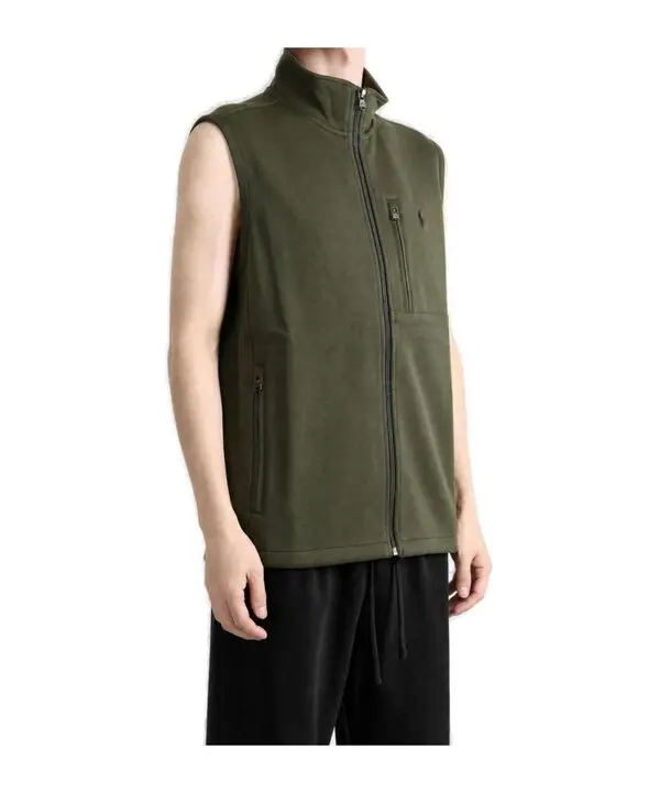 Polo Ralph Lauren Sleeveless Double Knit Full Zip Mockneck Vest