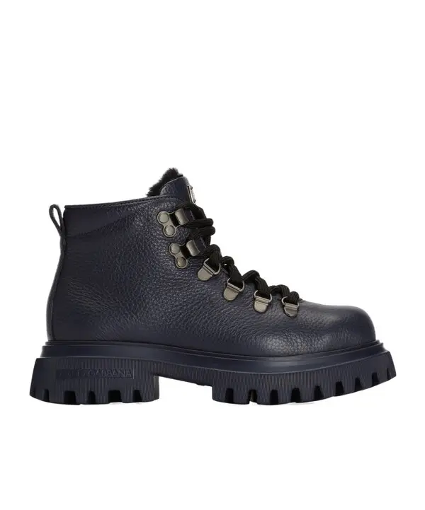 Dolce & Gabbana Calfskin Boots - Blue
