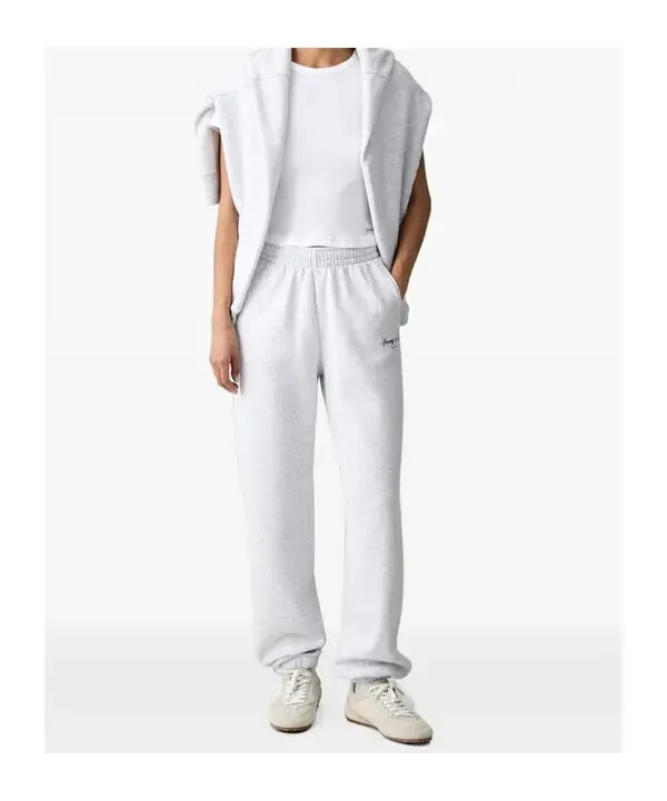 SPORTY  RICH Ribbed-knit T-shirt