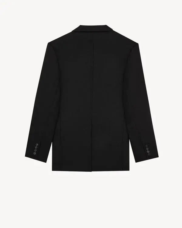 Saint Laurent Single-breasted Jacket In Felt