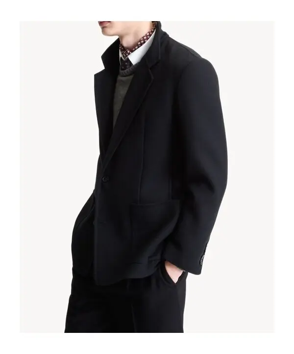 Saint Laurent Single-breasted Jacket In Felt
