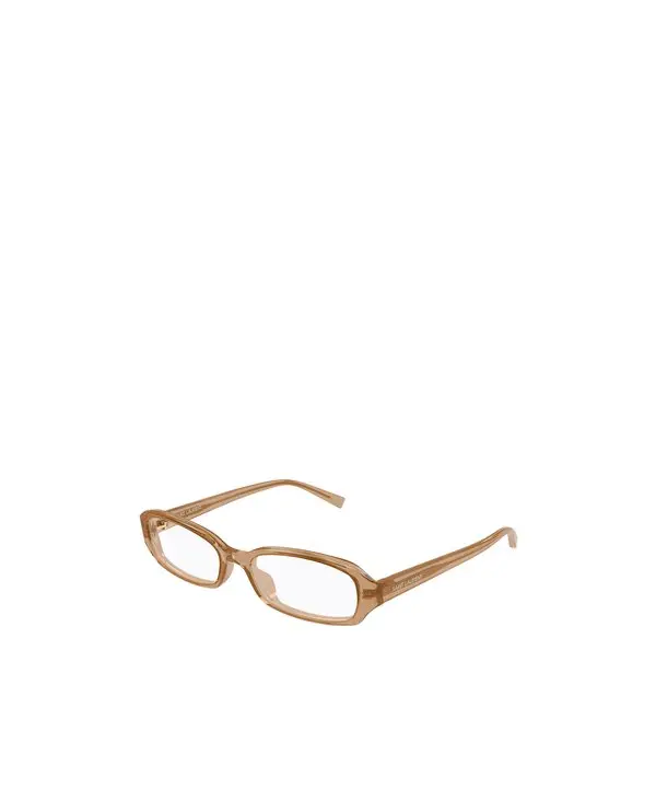 Saint Laurent Erin Rectangle-frames Glasses - Nude