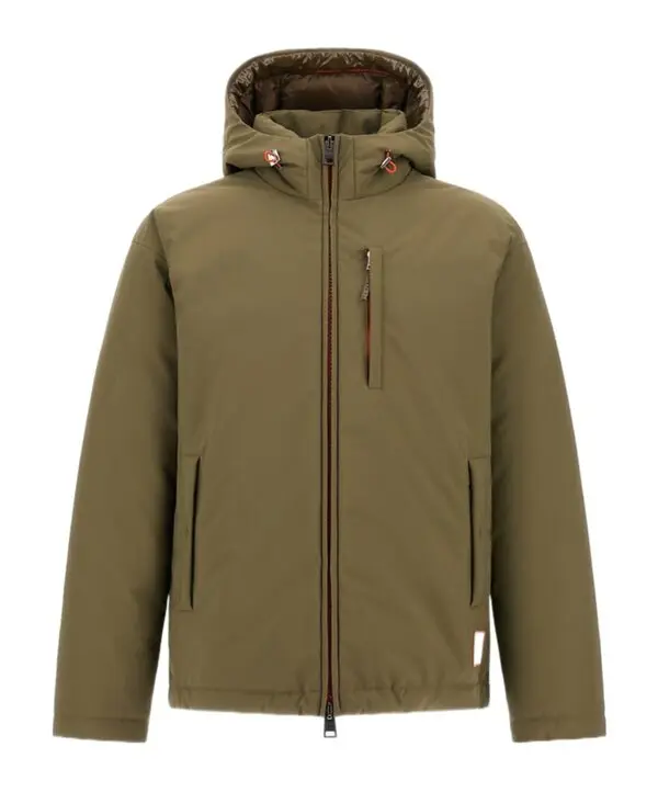 Herno Cropped Matte Nylon Hooded Down Jacket