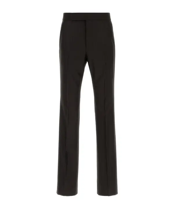 TOM FORD Embroidered Twill Casual Trousers - Chocolate