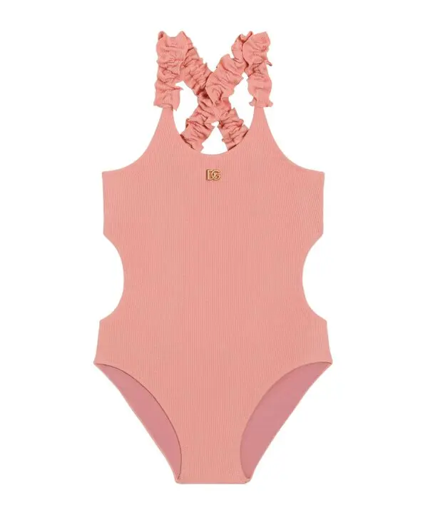Dolce & Gabbana Lurex One-piece Swimsuit - Pink