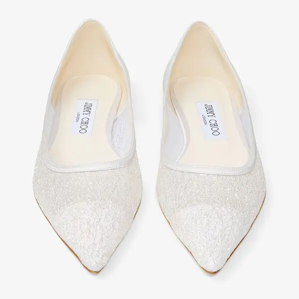 JIMMY CHOO Candyfloss Glitter Flats