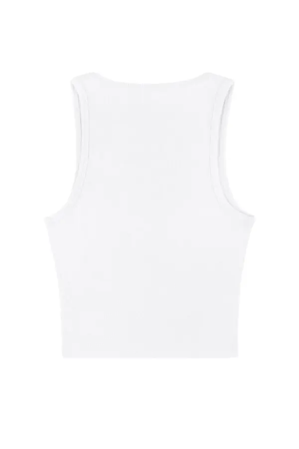 SPORTY  RICH Ribbed Tank Top With Logo