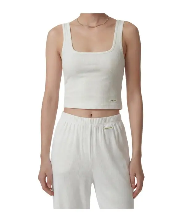 SPORTY  RICH Ribbed Tank Top With Logo