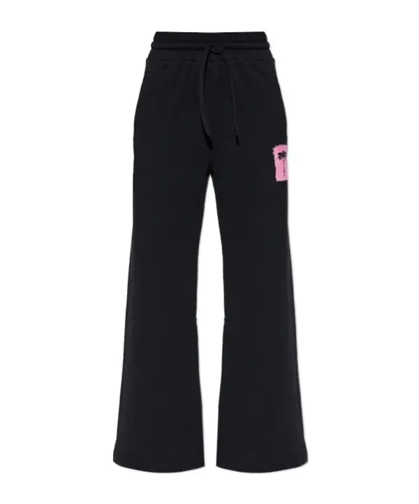 Palm Angels Drawstring Athletic Pants - Black