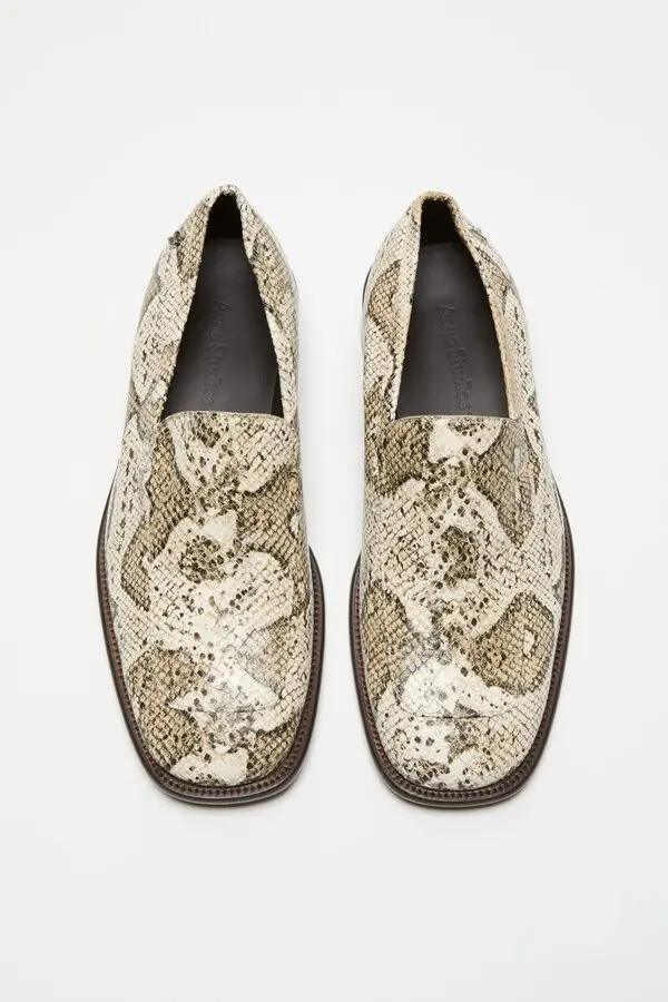 Acne Studios Snakeprint Leather Loafers