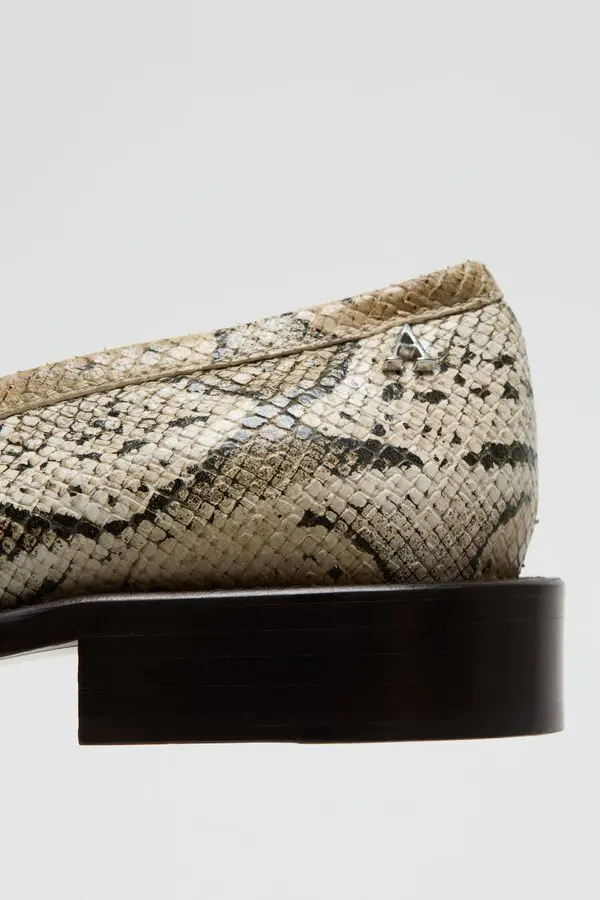 Acne Studios Snakeprint Leather Loafers