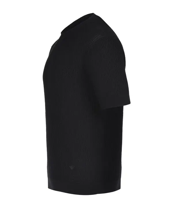Emporio Armani Ribbed Short Sleeve Sweater