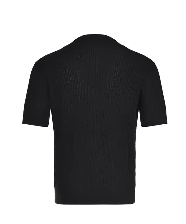 Emporio Armani Ribbed Short Sleeve Sweater