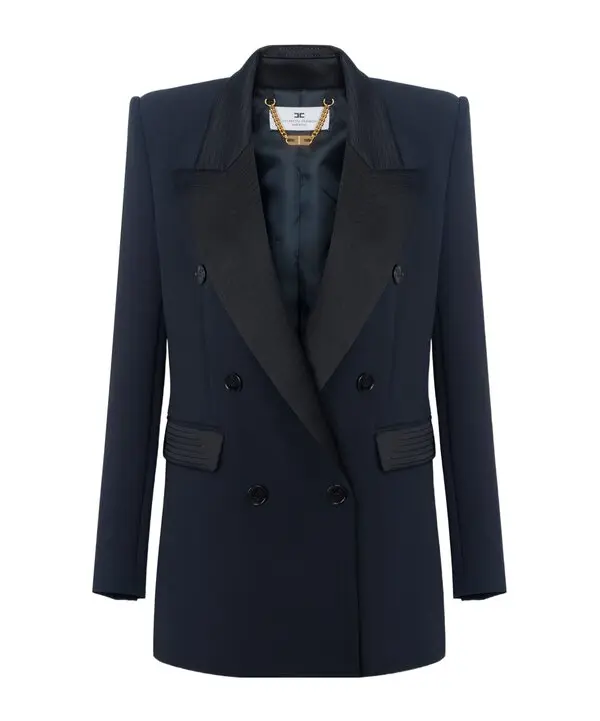Elisabetta Franchi Long-sleeve Blazer - Black
