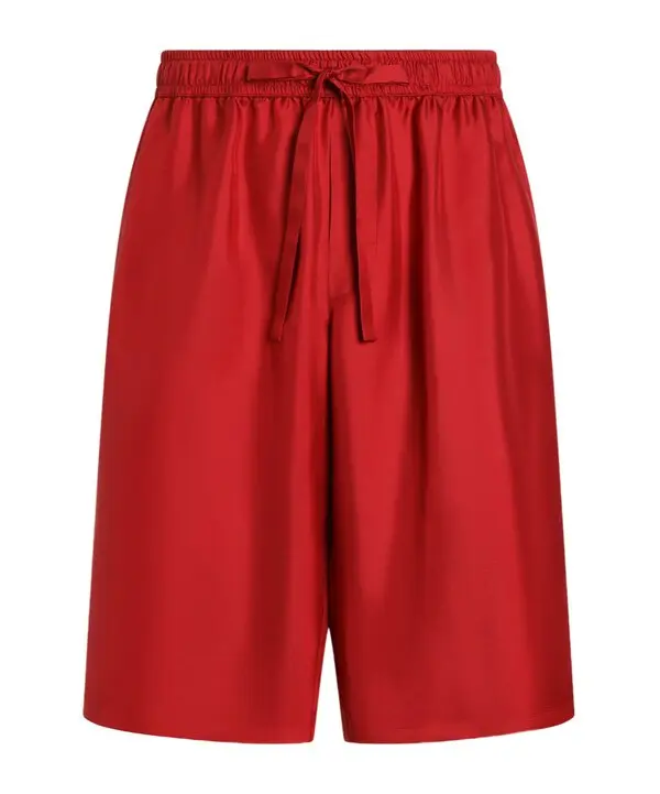 Dolce & Gabbana Vanity Silk Twill Bermuda - Red