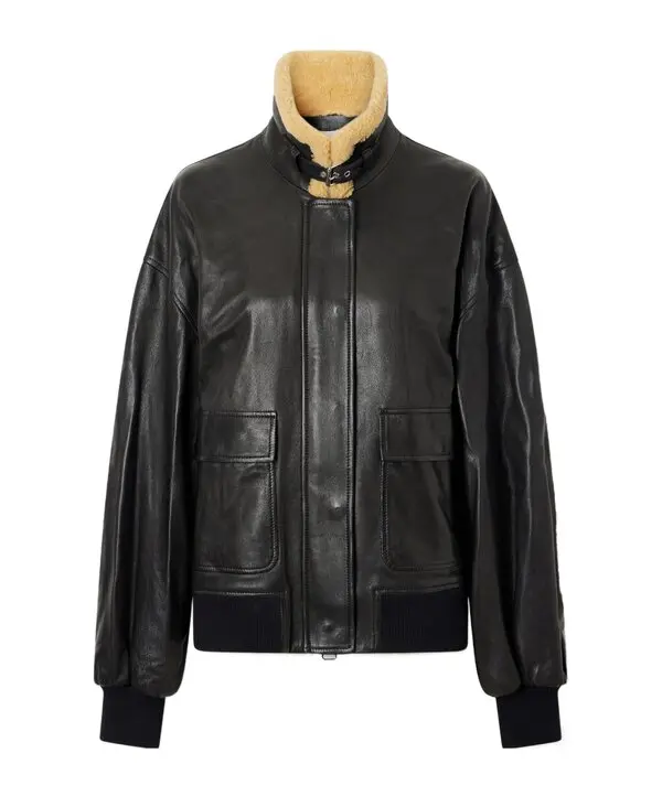 Khaite Long-sleeve Leather Jacket - Black