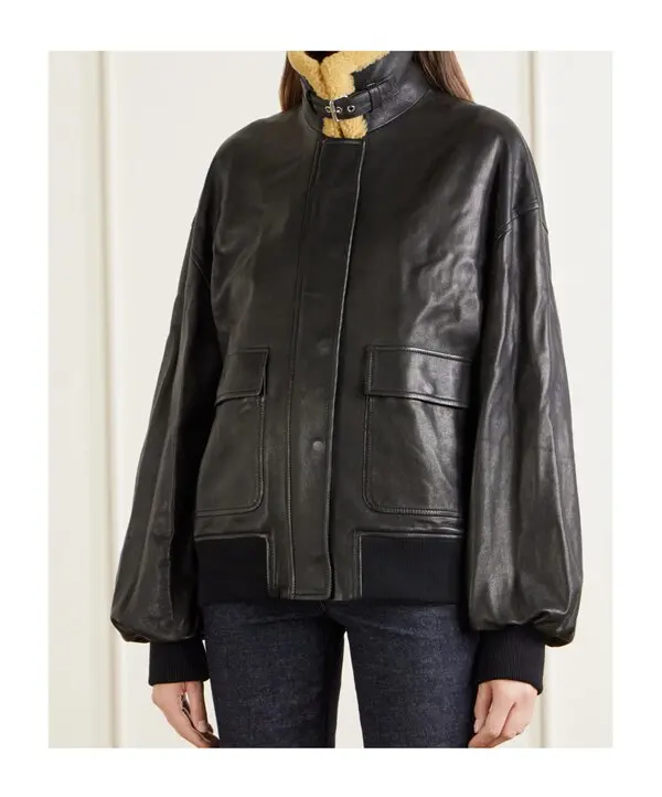 Khaite Long-sleeve Leather Jacket