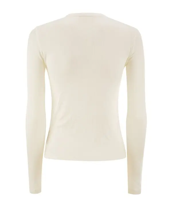 DONDUP Ribbed Crew-neck Knit Top