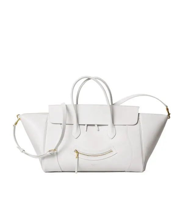 Celine Top-handle Shoulder Bag - White