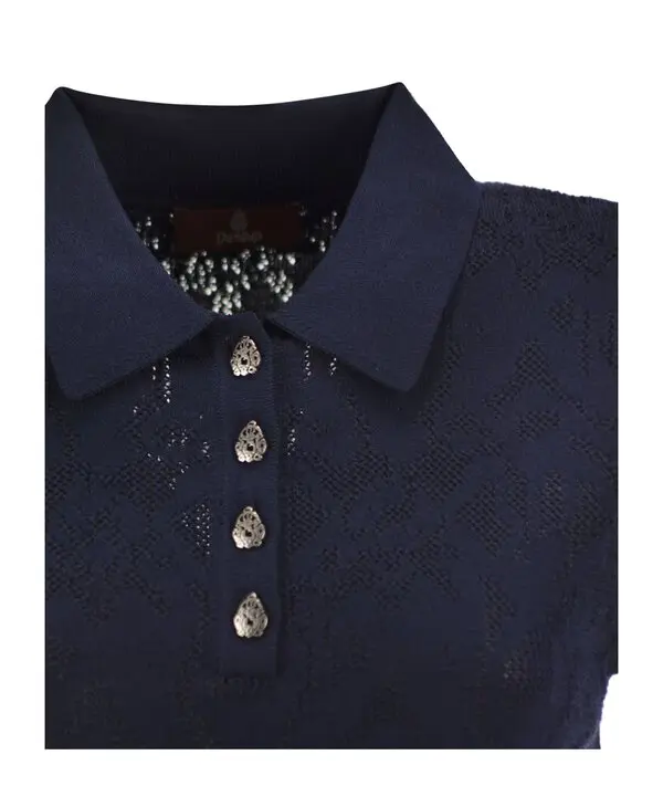 DONDUP Open-knit Polo Shirt