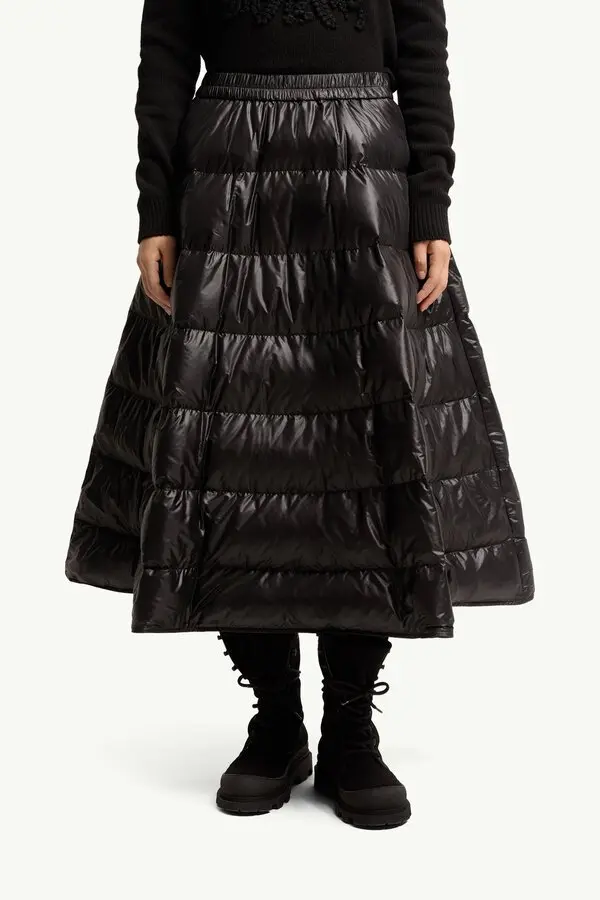 Moncler A-line Down Midi Skirt