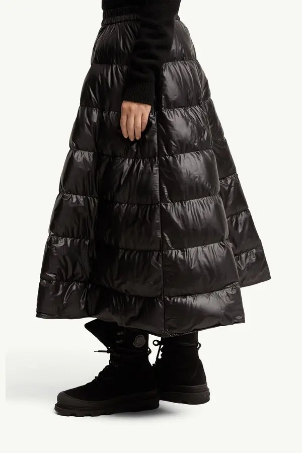 Moncler A-line Down Midi Skirt