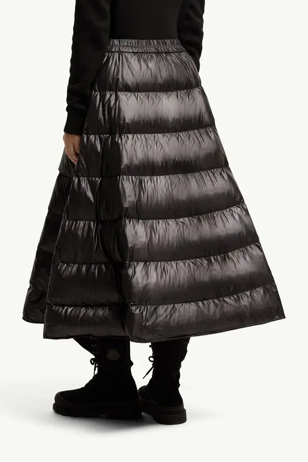 Moncler A-line Down Midi Skirt