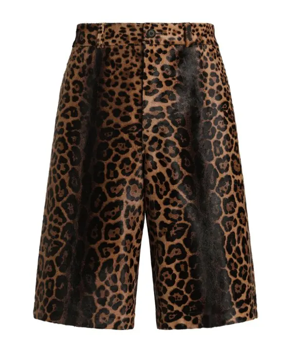 Dolce & Gabbana Leopard-print Calfskin Trousers - Multi-color