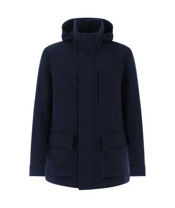 Paul & Shark Maestro Cashmere Car Coat - Blue