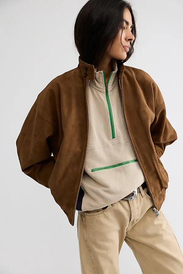 AGOLDE Blair Suede Jacket