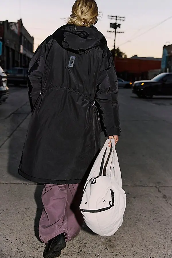 Free People Rainy Day Rituals Maxi Puffer - Black