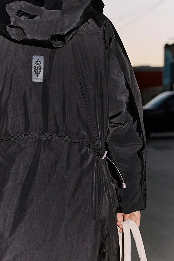 Free People Rainy Day Rituals Maxi Puffer - Black