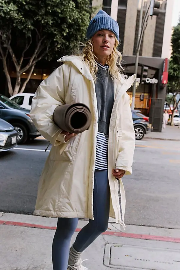 Free People Rainy Day Rituals Maxi Puffer - Moonglow