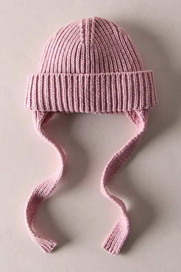 Free People Wool Earflap Hat - Rose