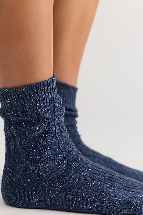 THUNDERS LOVE Wool Collection Socks - Braid Blue