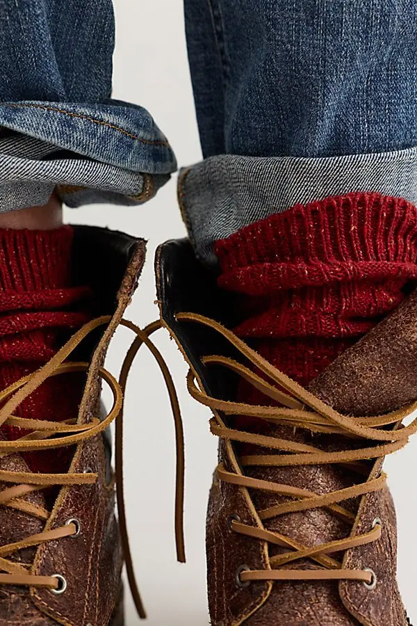 THUNDERS LOVE Wool Collection Socks - Dark Red