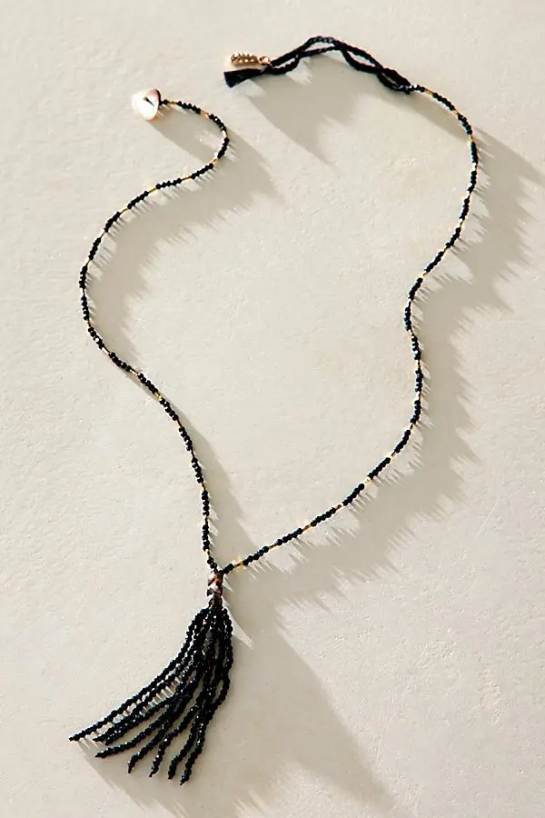 Free People Sola Beaded Tassel Necklace