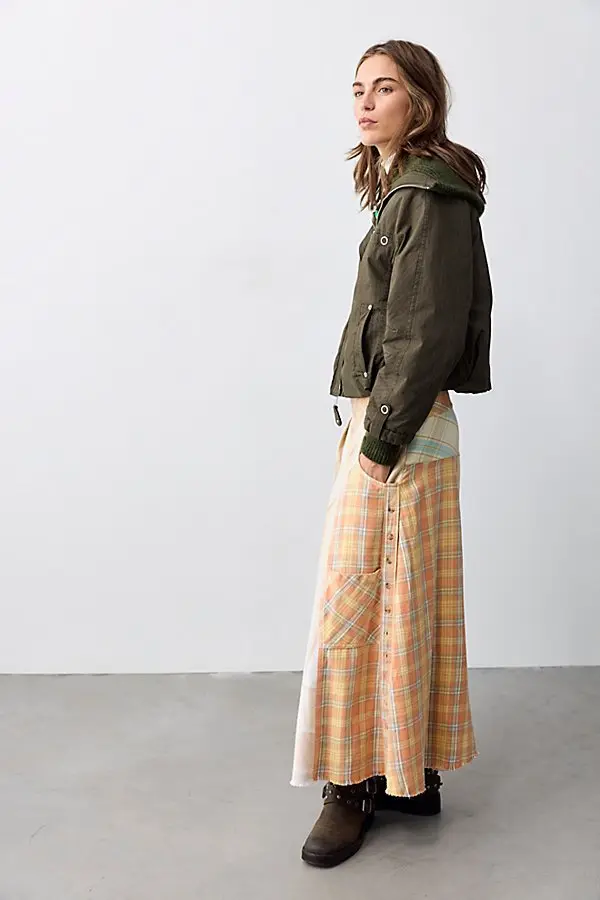 Free People Coven Rework Midi Skirt