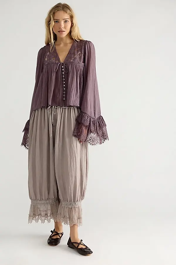 Free People Ava Blouse - Sparrow