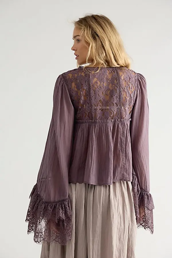 Free People Ava Blouse - Sparrow
