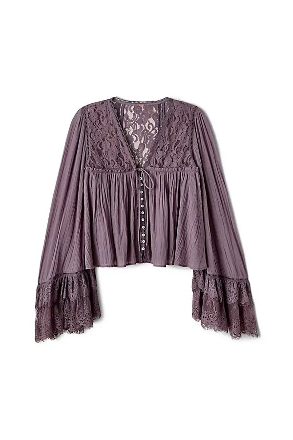 Free People Ava Blouse - Sparrow