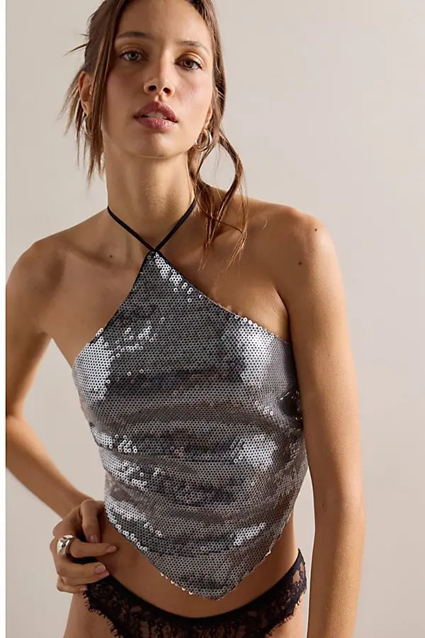 Free People Made For Midnight Halter - Black