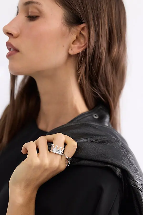 Free People Crown Ring - Silver