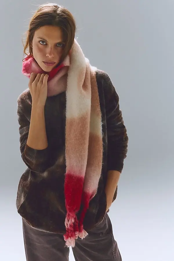Free People Winter Days Blanket Scarf - Bubblegum