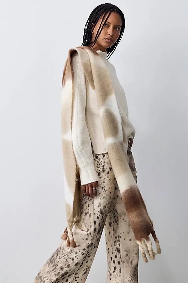 Free People Winter Days Blanket Scarf - Oat