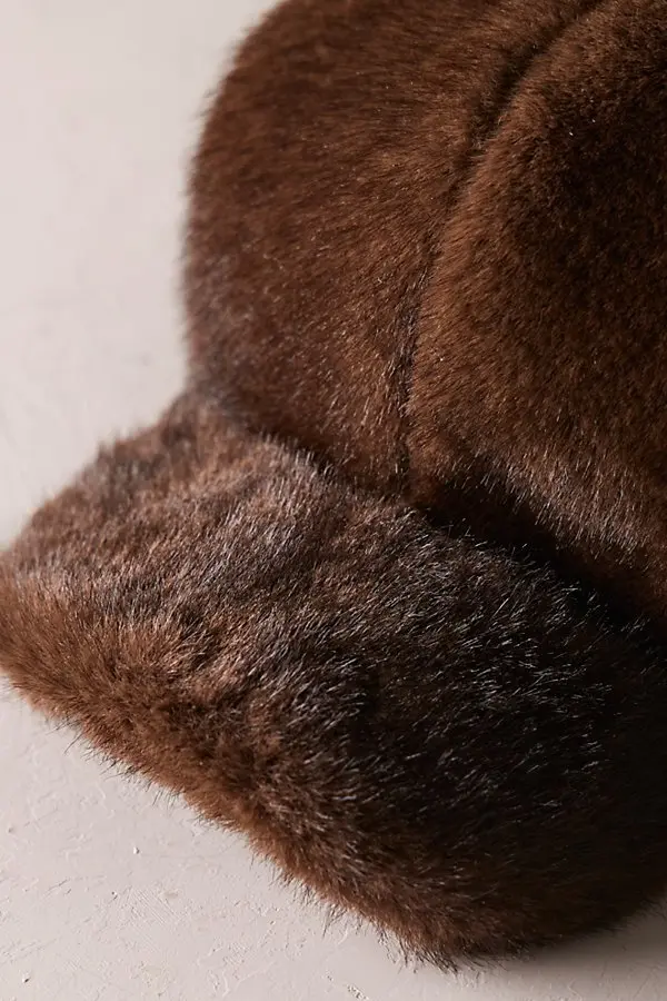 Free People Teddy Faux Fur Cadet Hat