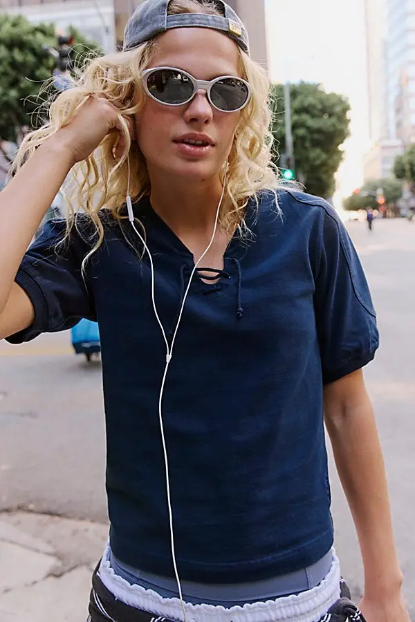 Free People Rivalry Tee - Midnight Navy