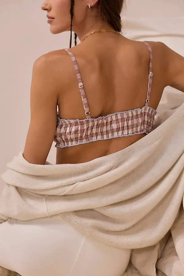 For Love & Lemons Prairie Gingham Bralette